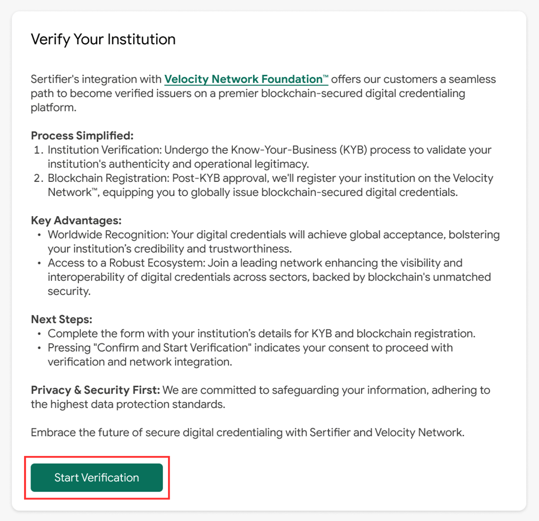 Issuer Verification