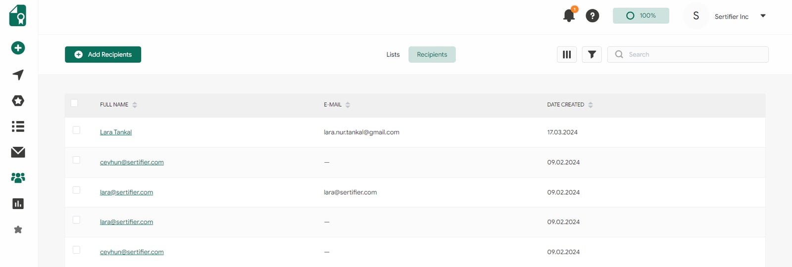 How to Upload an Excel File to Recipients Tab?